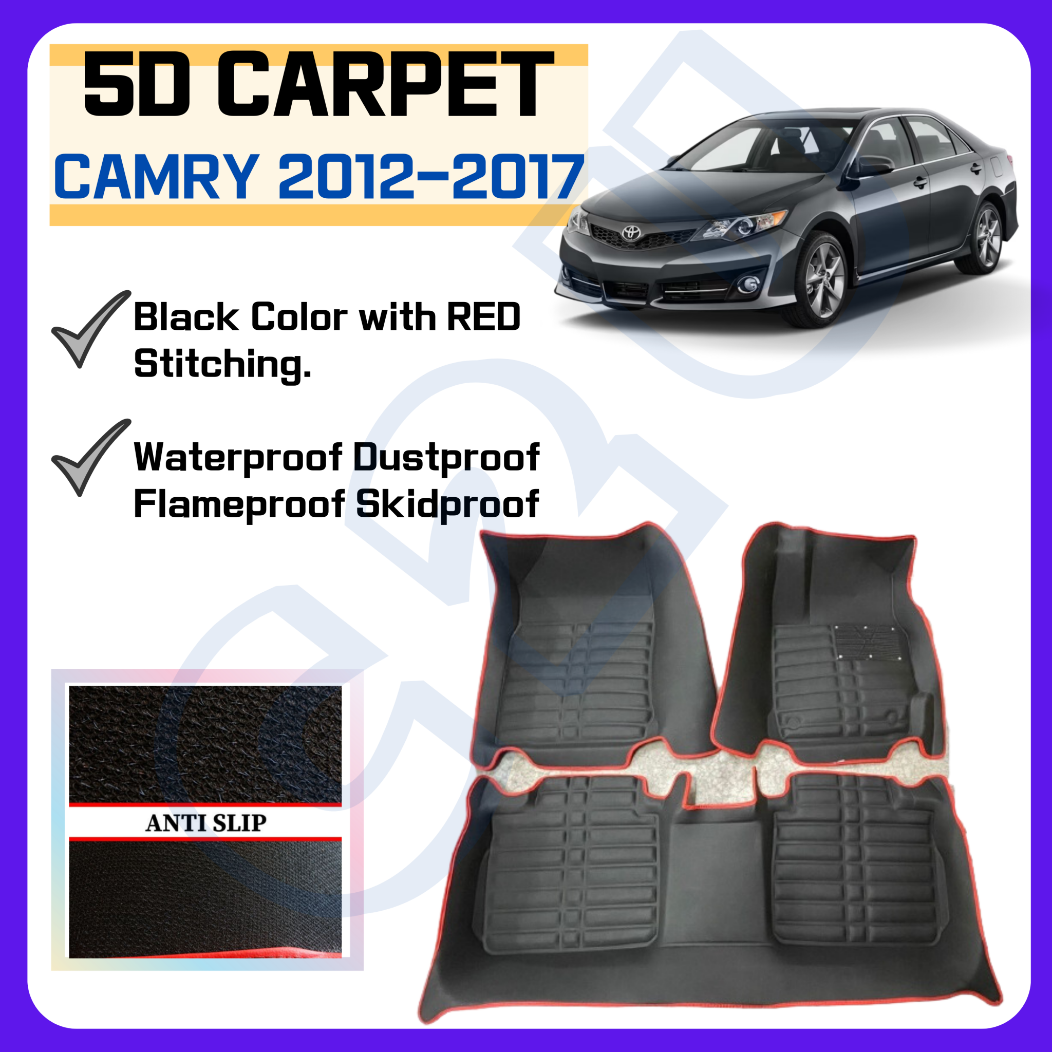 5D Carpet/Floor Mat/Karpet Toyota CAMRY 2012-2017 – supervision
