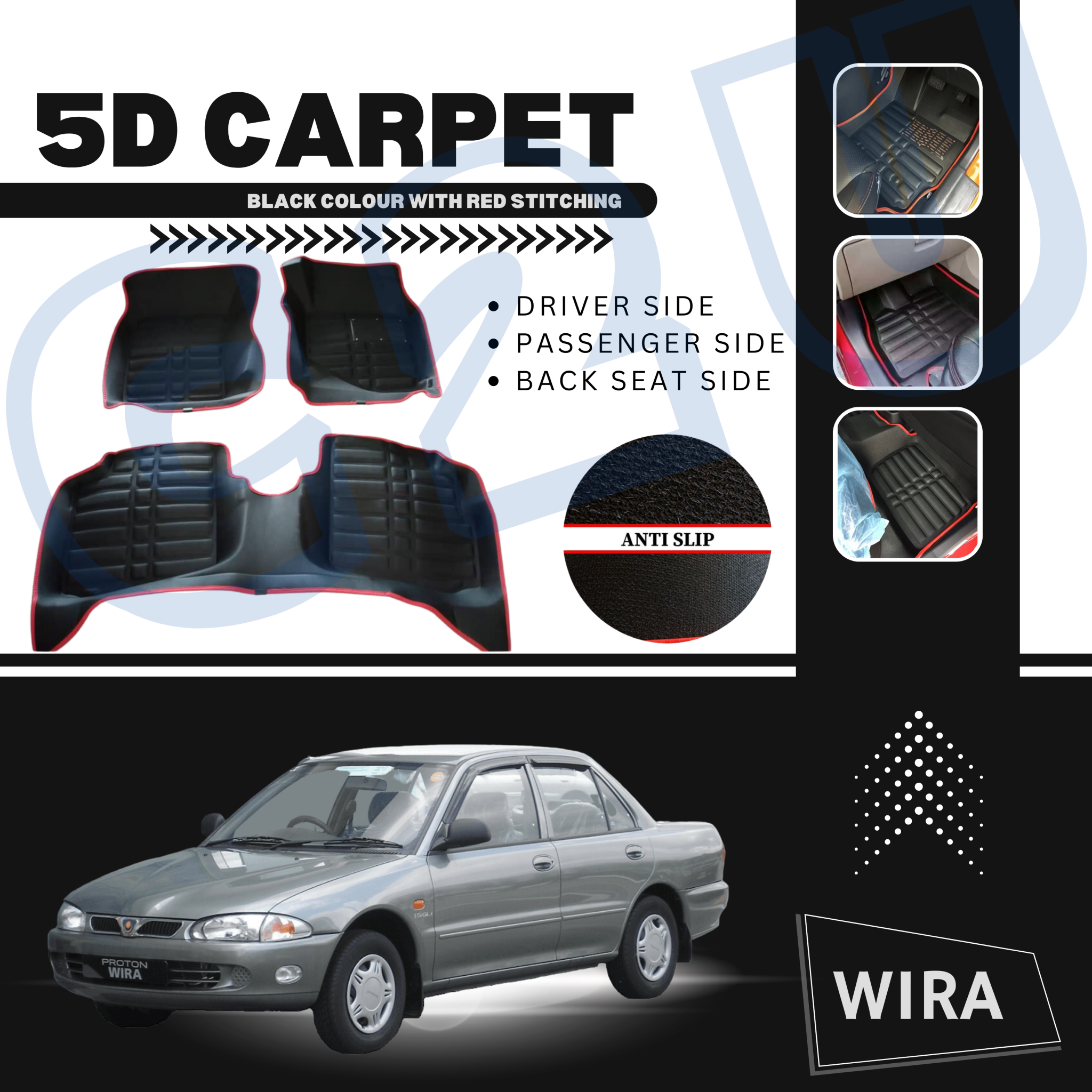 5D Carpet /Floor Mat/Karpet Proton WIRA – supervision
