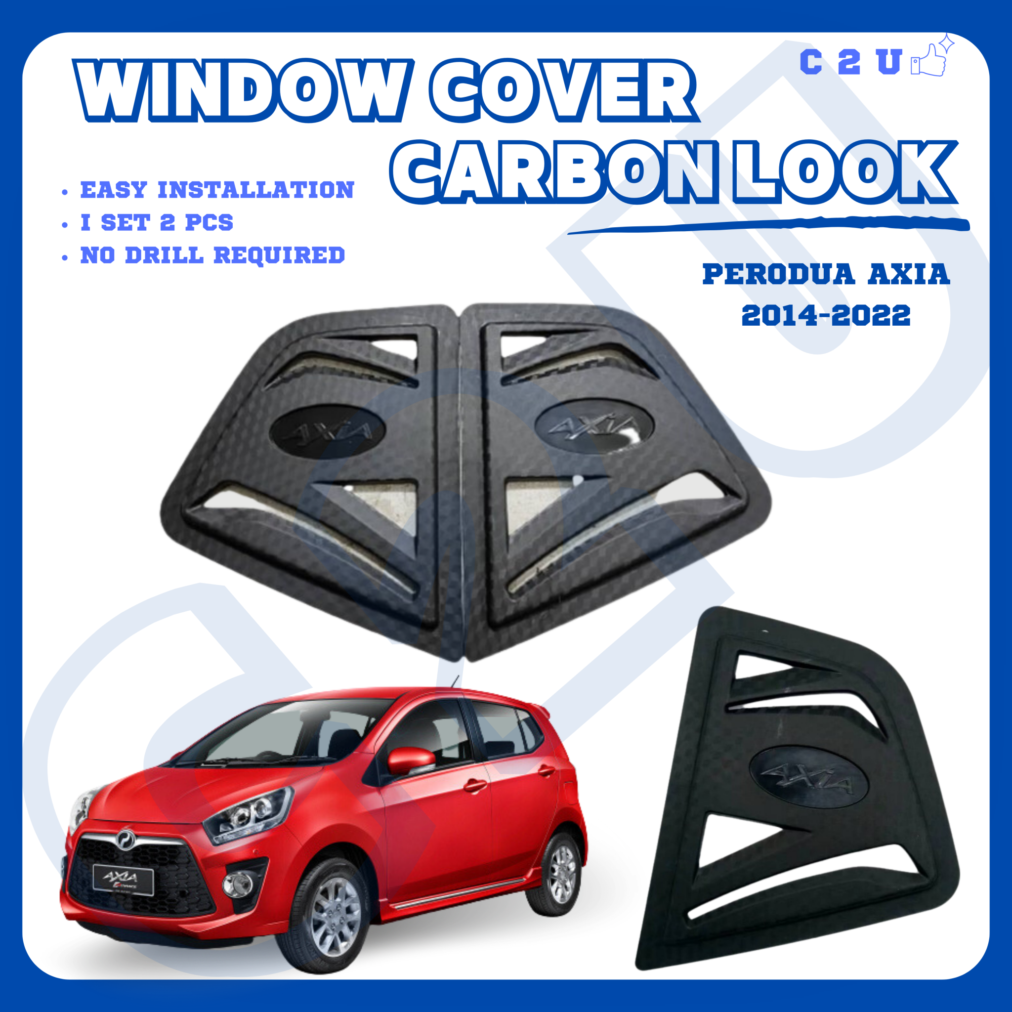 Window Cover Carbon Look Perodua Axia 2014-2022 – supervision
